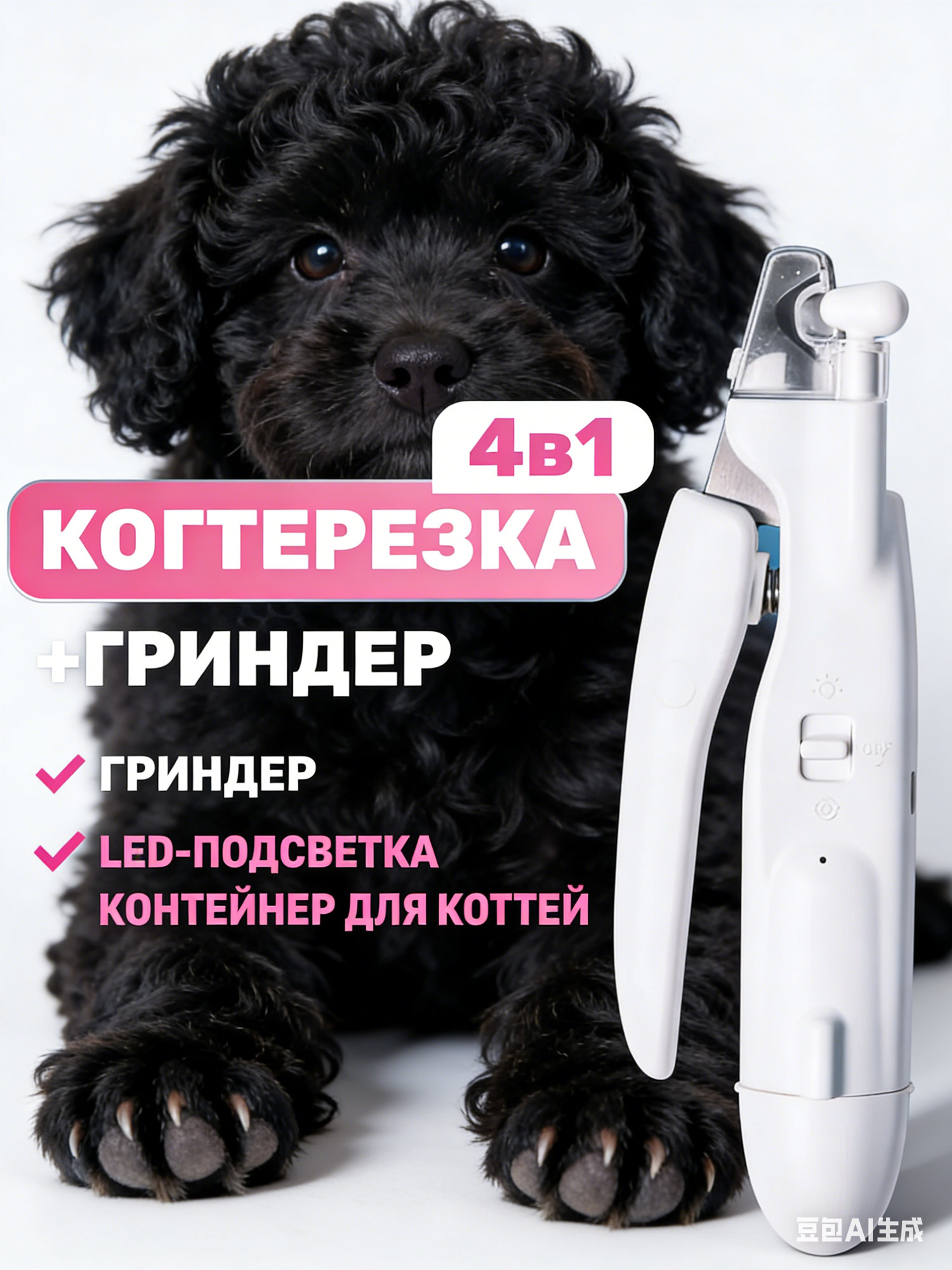 Безопасные когтерезки для собак с ограничителем и подсветкой