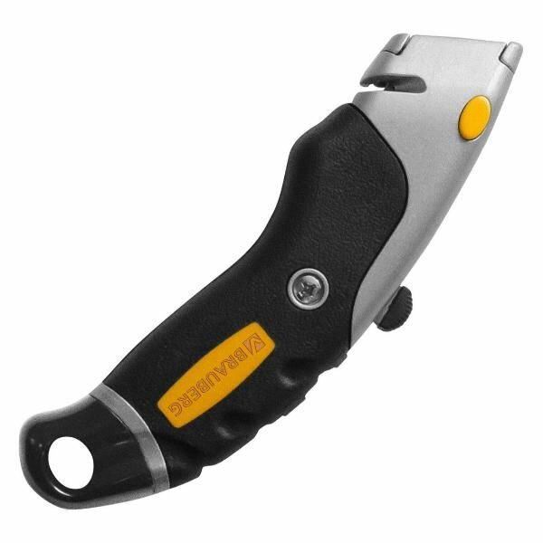 Нож канцелярский Brauberg Heavy duty M, автофиксатор, резиновые вставки, 238736