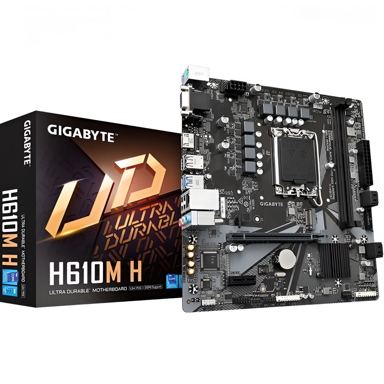 Материнская плата GIGABYTE H610M H (LGA1700/H610/2xDDR5/PCI-Ex16/M.2/SB7.1/GLAN/HDMI/VGA/mATX)