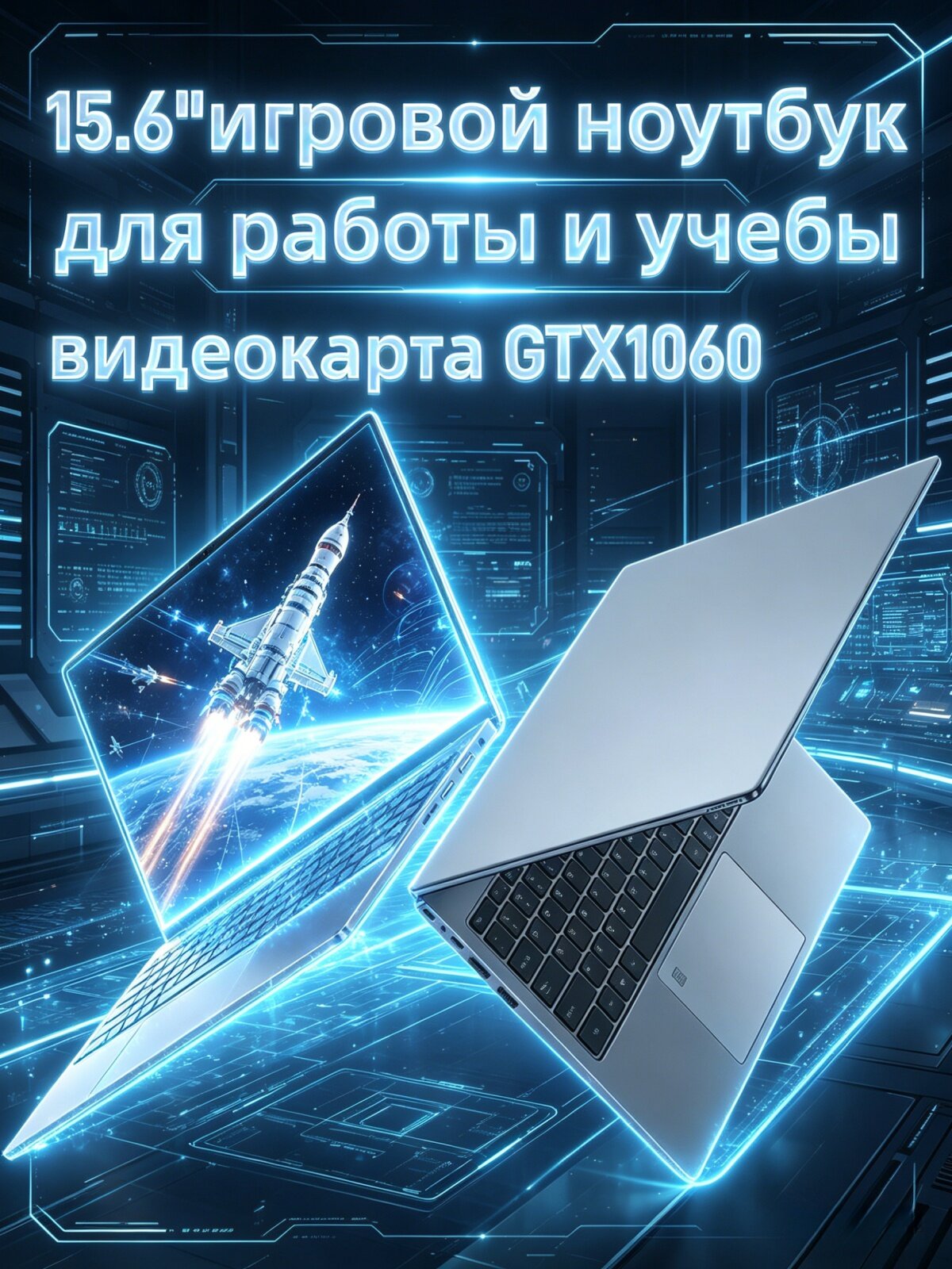 Премиальный игровой ноутбук для работы и учебы ноутбуки ультрабук 15,6" IPS, intel N95 видеокарта GTX1060, Windows11