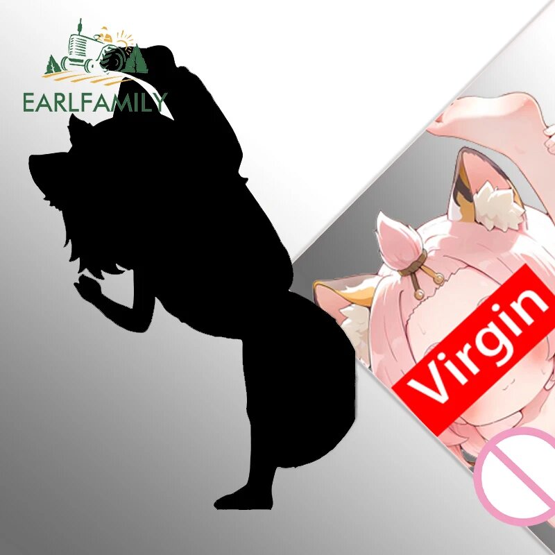 Наклейка на авто EARLFAMILY Loli Girl, 20cm, YT-561239