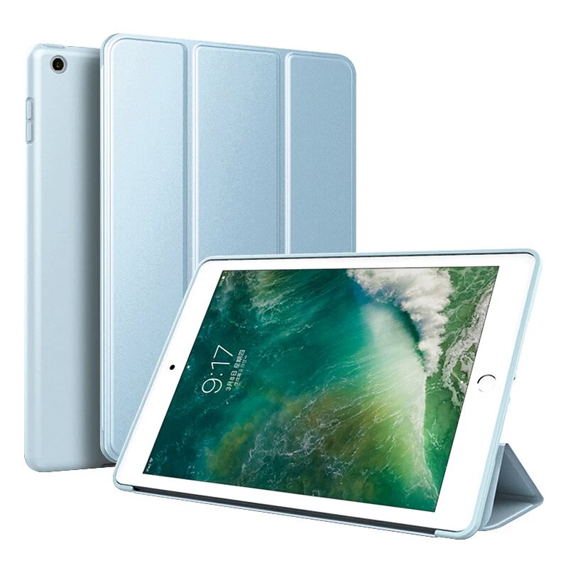 Ультратонкий силиконовый чехол для iPad Air 2, полная защита, цвет ледяной белый, совместимость с 9.7-дюймовым экраном,