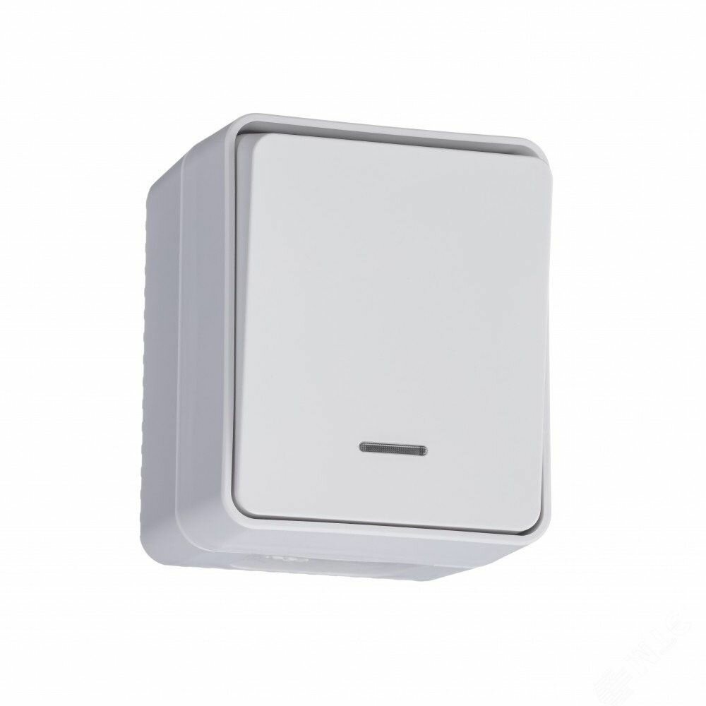 Выключатель 1-кл. ОП AtlasDesign PROFI IP54 10AX с подсветкой бел. SE ATN540113