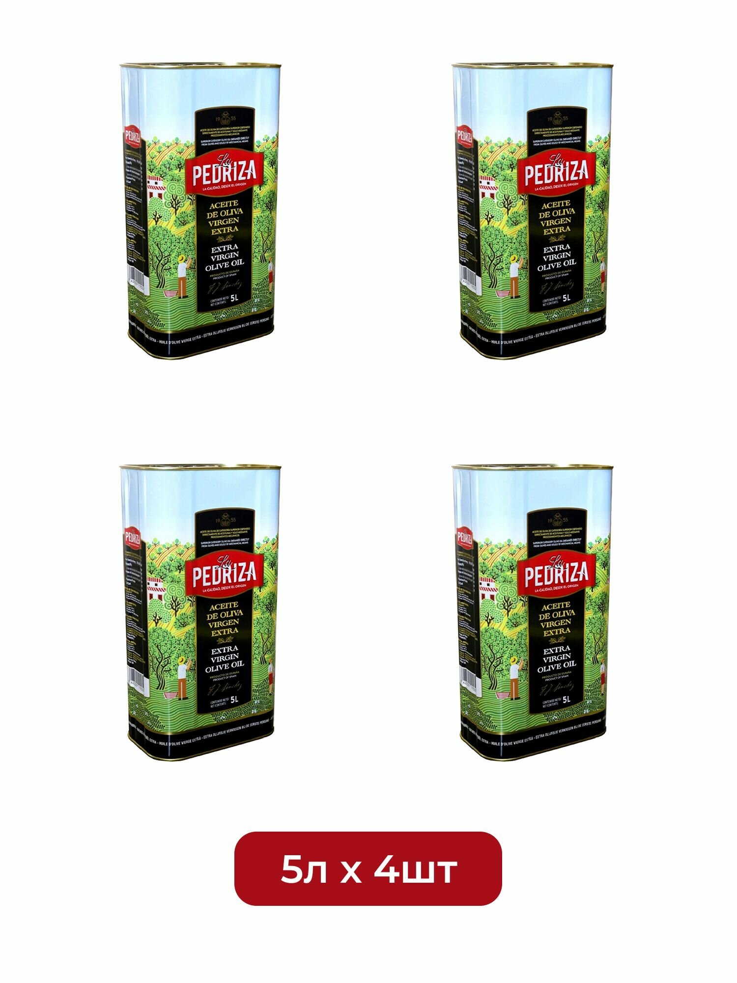 Масло Оливковое La Pedriza Extra Virgin 5л х 4шт.