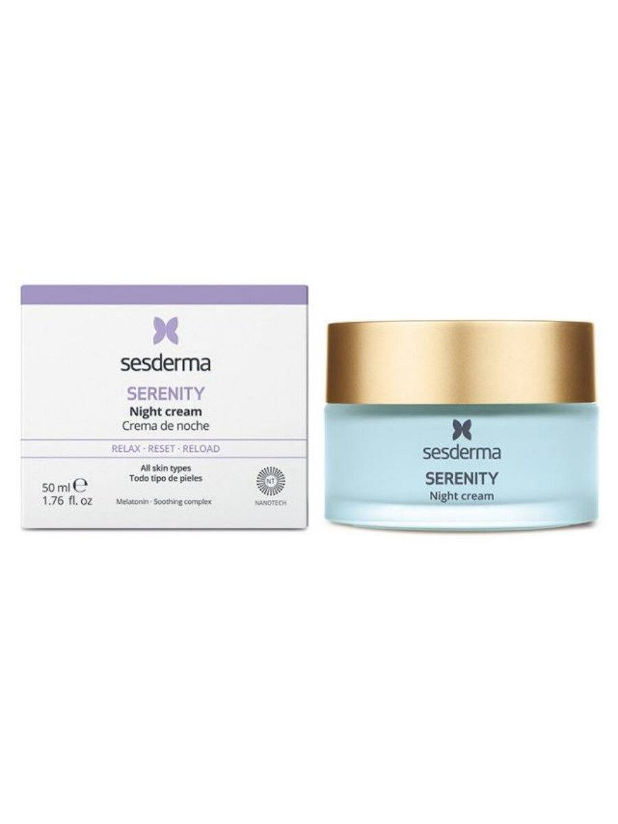 Ночной крем для лица SesDerma Serenity, для сухой кожи, 50мл