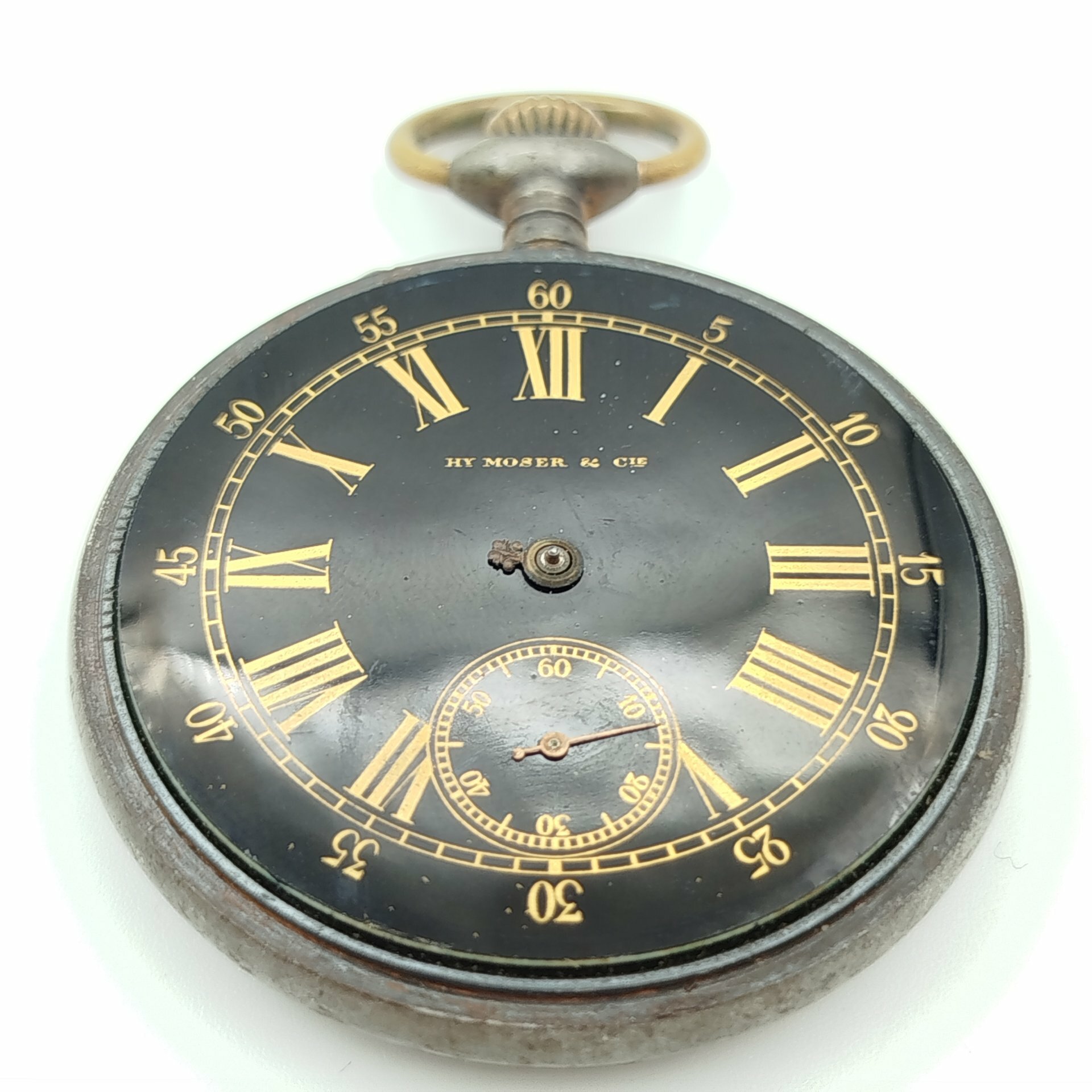 Часы карманные, сплав металлов, стекло, эмаль, Henry Moser & Cie (Мозер), Швейцария