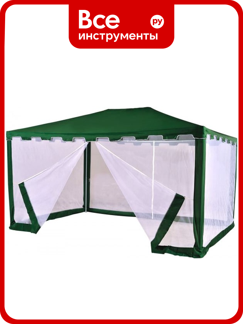 Шатер Green glade 3x4x2,5м, дождь-солнце, моск. сетка, зеленый 1088