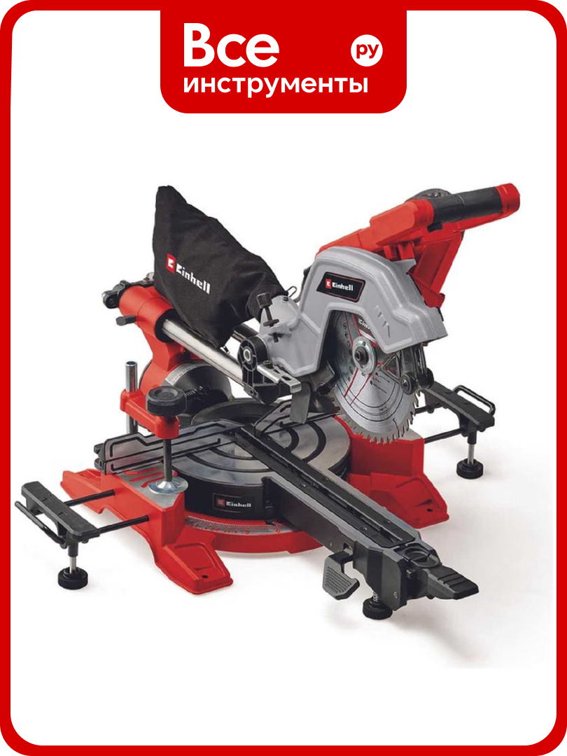 Пила торцовочная Einhell TE-SM 8 L Dual 1800Вт, 216x30мм, пропил 305x65мм, лазер 4300866