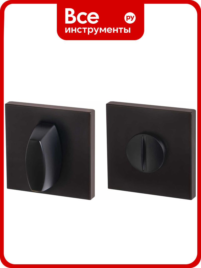Поворотная ручка ARMADILLO WC‑BOLT BK6 USS BL‑26 Черный 39271, WC‑комплект цам с квадратным основанием для установки