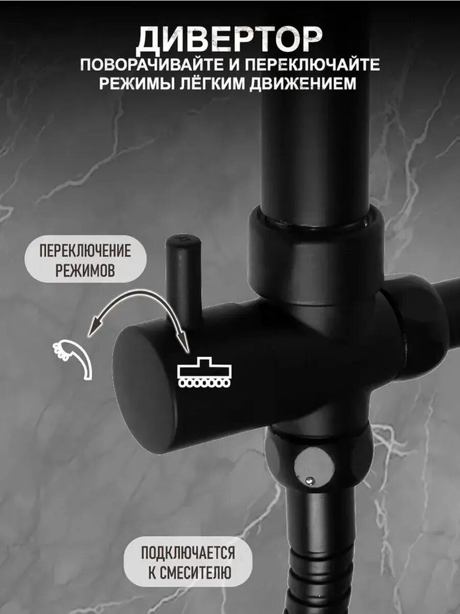 Стильная душевая система с тропической лейкой