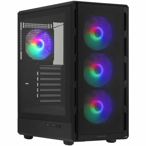 Компьютерный корпус Cougar Airface Pure RGB (Airface Pure RGB Black) черный - Midi Tower, ATX, USB 2.0 Type-A, USB 3.2 Gen 1 Type-A, USB 3.2 Gen 1 Type-C