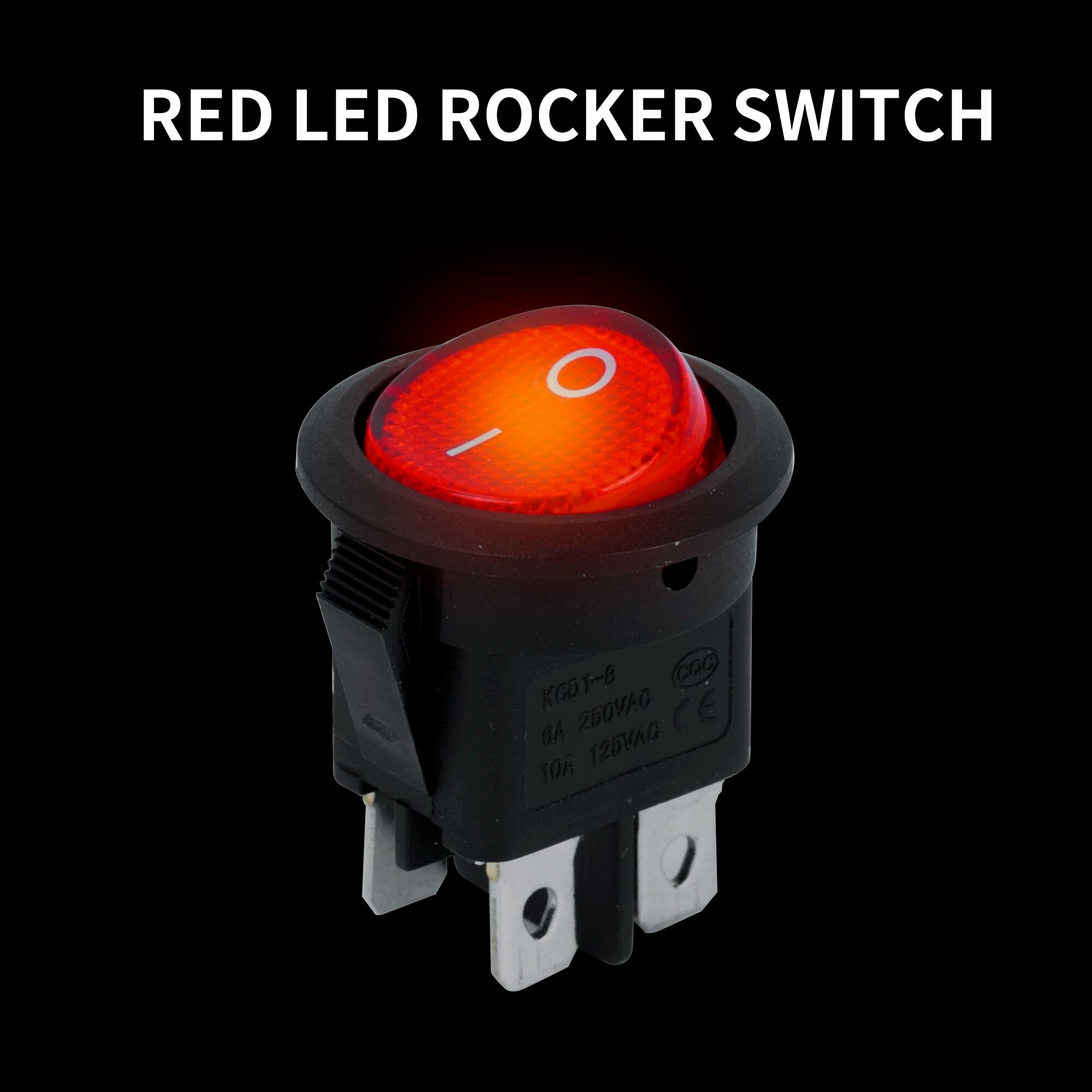 Круглый тумблер 20 мм 4 Pin 24V LED DPST