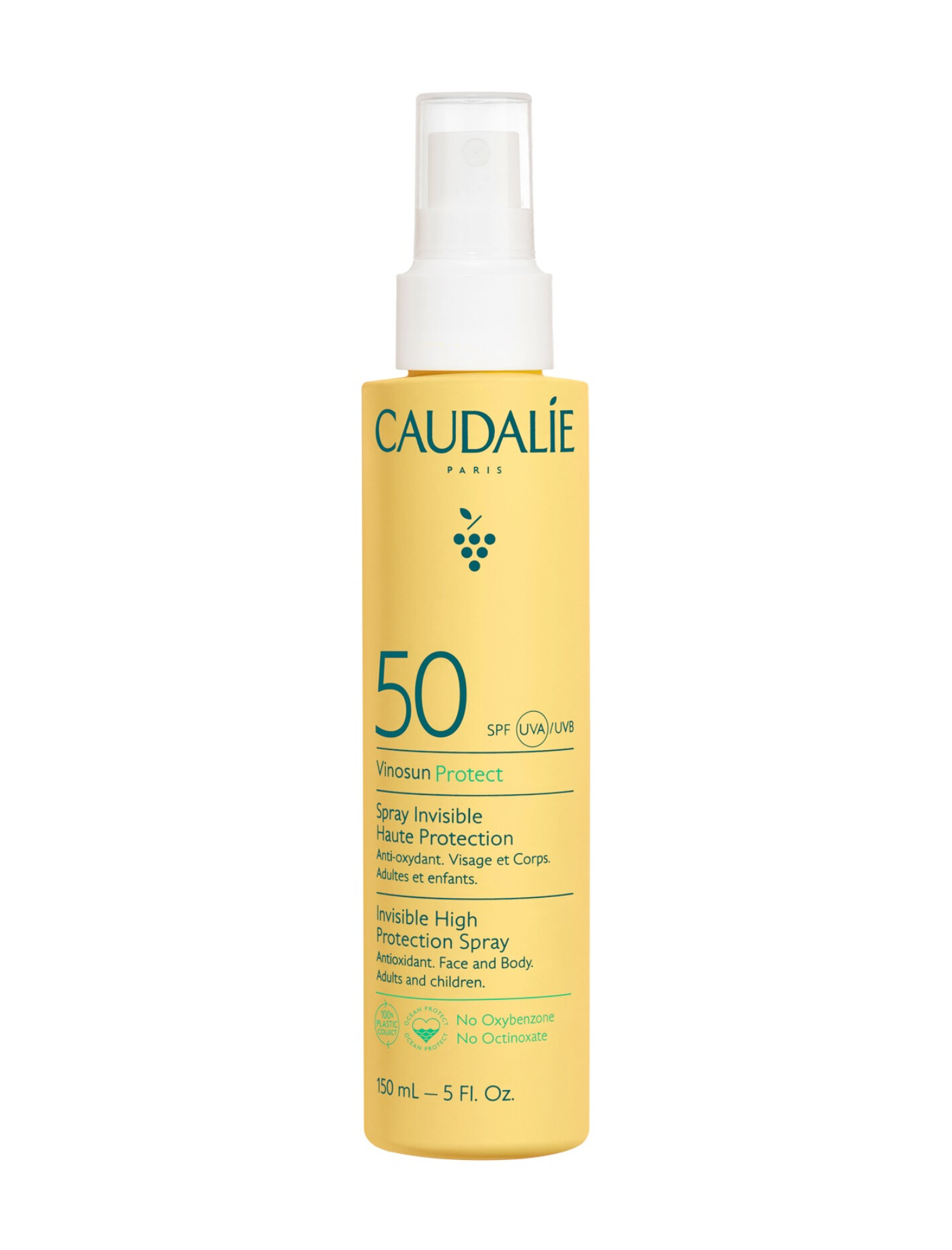 Солнцезащитное молочко-спрей для лица и тела CAUDALIE Vinosun SPF 50, 150 мл