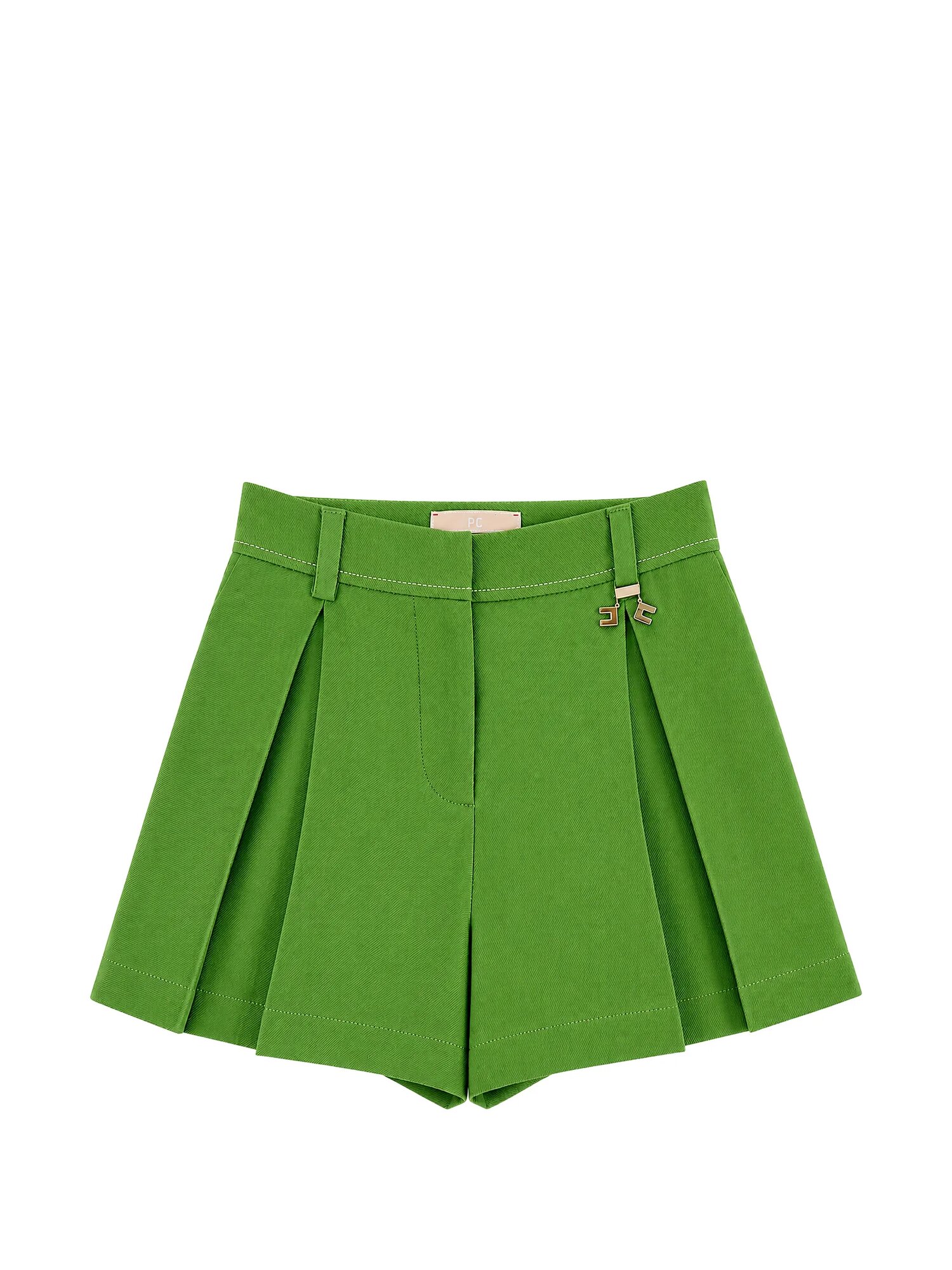 Шорты Pleated logo-charm shorts
