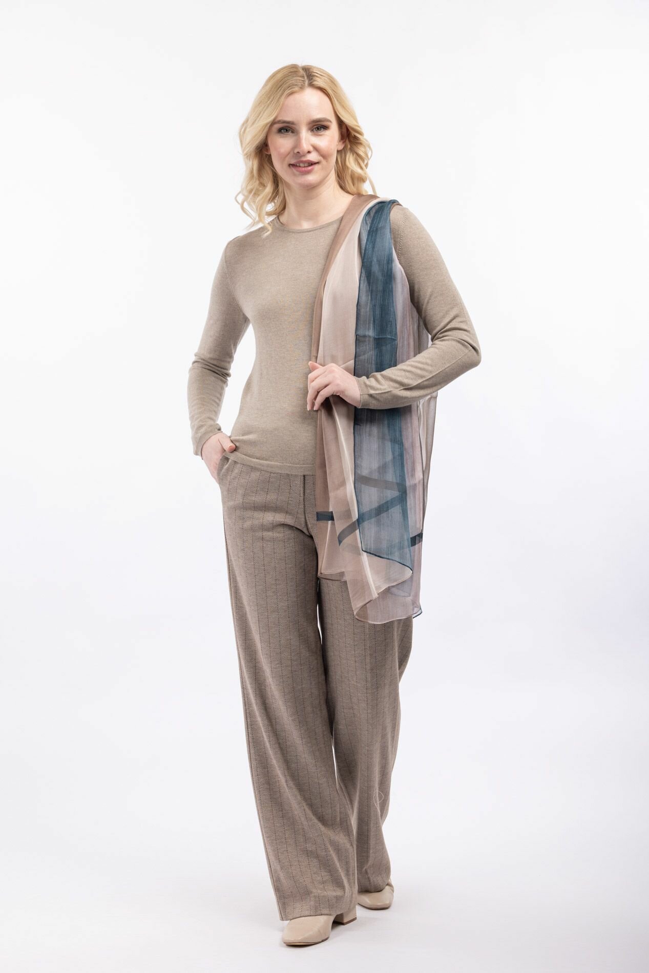 Палантин KHAN Cashmere для женщин,175х110 см, мультиколор — фото 1