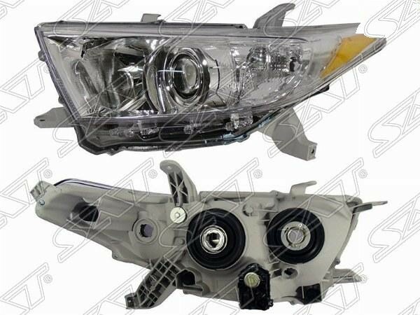 Фара SAT ST-112-1135L Toyota Highlander 10-13 слева/ Галоген/ С электрокорректором