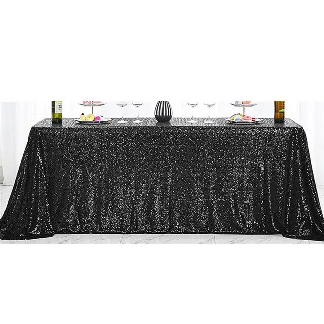 Черная блестящая хлопковая скатерть 108x50 дюймов 50inch X 108inch, S75 Black