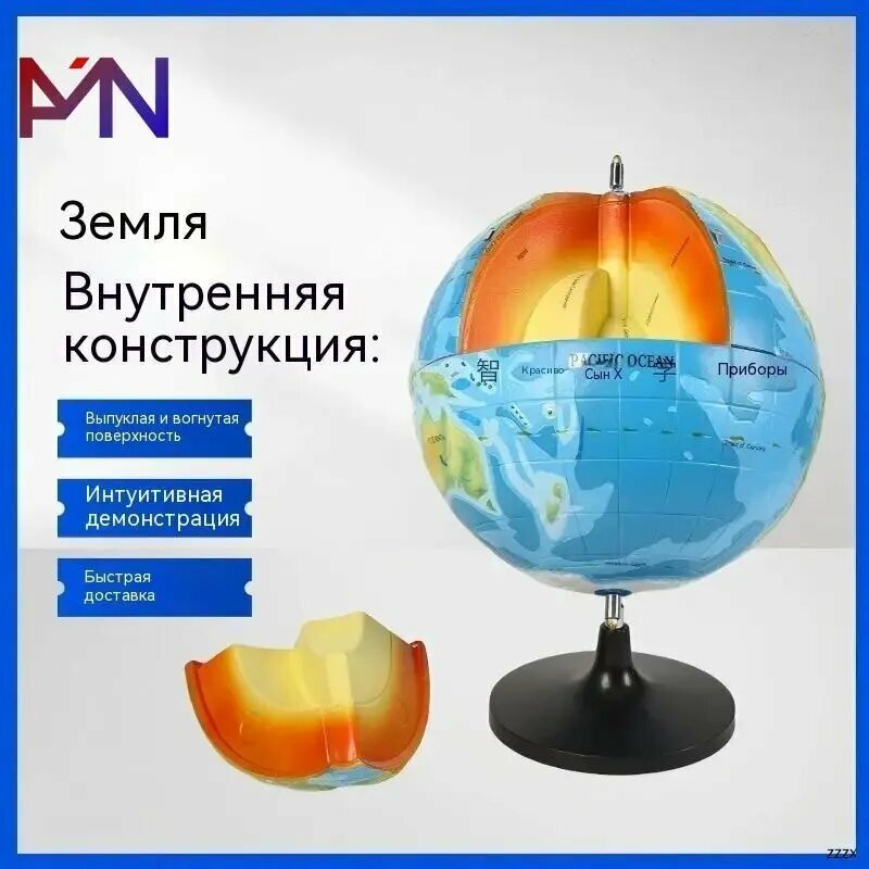 Глобус "Строение Земли", разборный, 32см, для декора и обучения