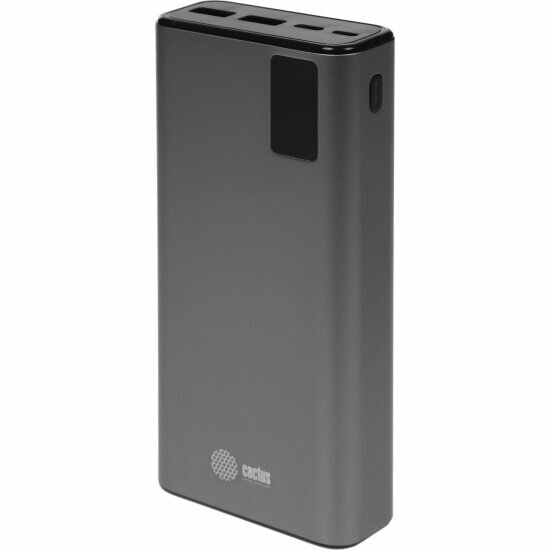 Внешний аккумулятор Cactus CS-PBFSFA-20000 20000mAh 4.5A 2xUSB-A/USB-C, серый
