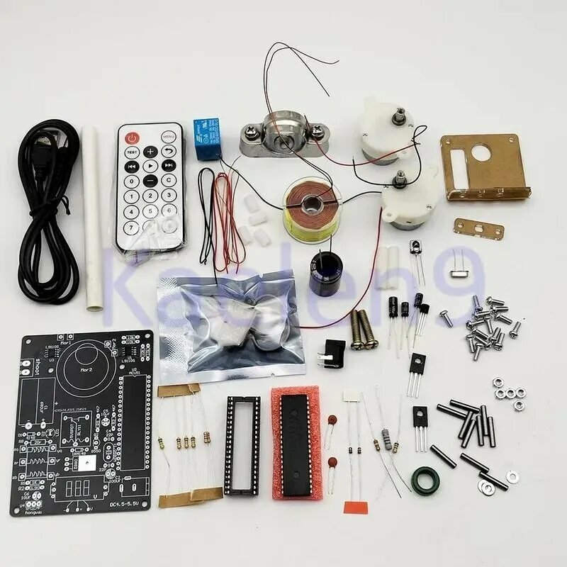 Набор для сборки управляемой электромагнитной пушки (Coilgun) своими руками, электронный обучающий конструктор