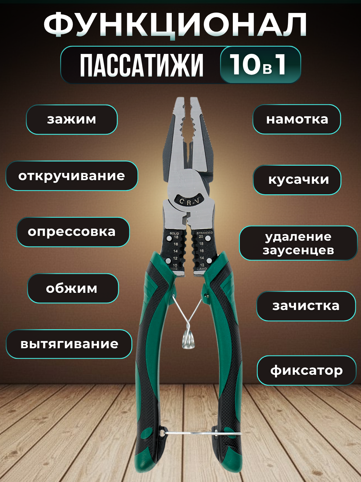 Плоскогубцы пассатижи многофункциональные набор — фото 1