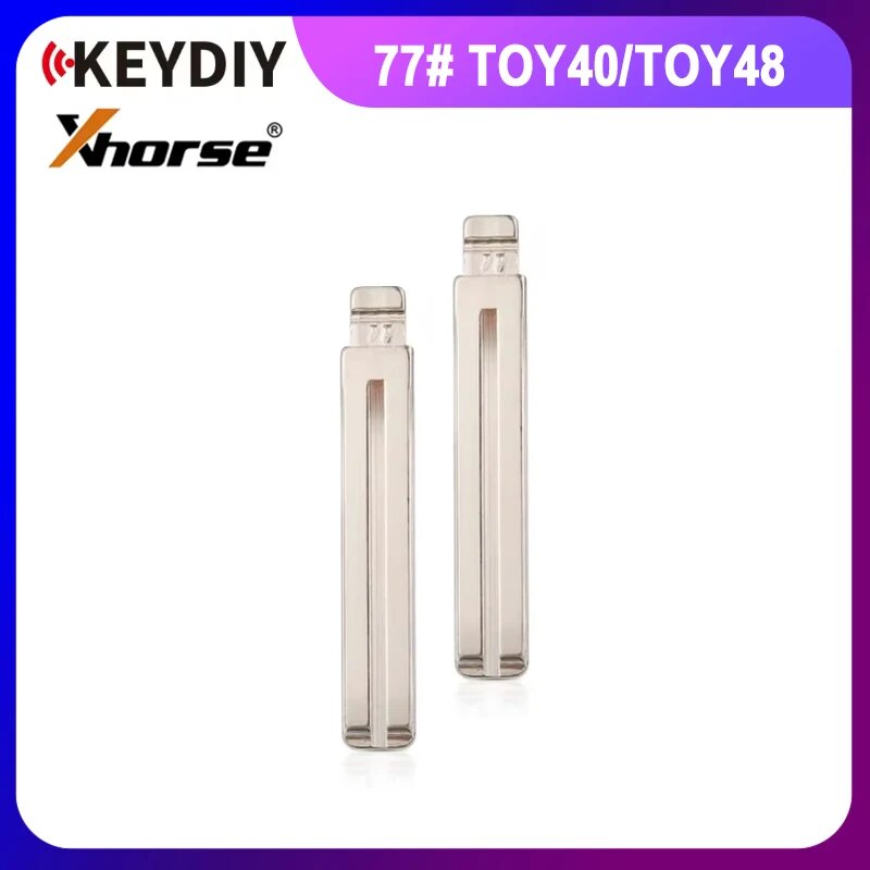 10 шт, лезвие автомобильного откидного ключа Lishi TOY48 TOY40 KD, заготовка ключа 77 # Для Toyota Camry Corolla Auris Lexus ES GS для пульта дистанционного управления KEYDIY Xhorse
