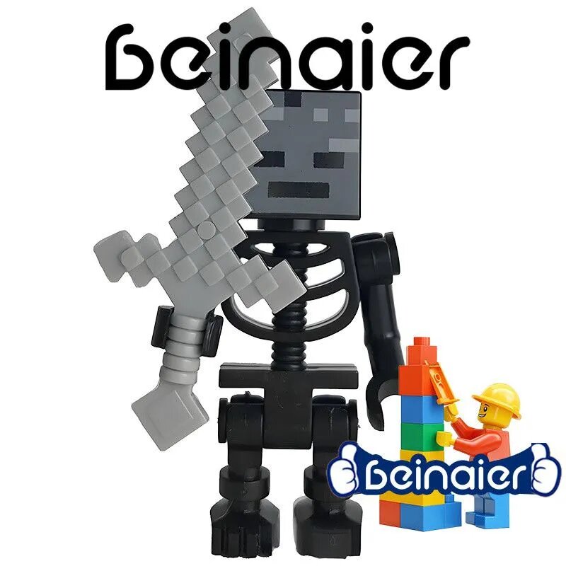 Конструктор Майнкрафт с человечками, совместимый с LEGO, для мальчиков и девочек