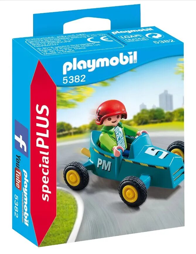 Playmobil-Мир Моби: Мальчик катается на картинге-5382