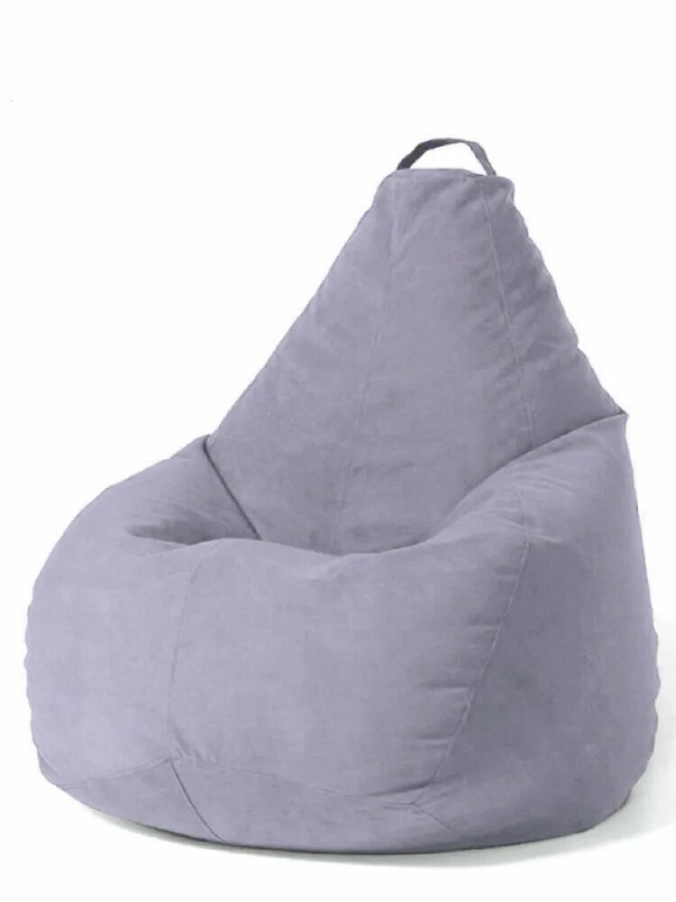 COOLPOUF Кресло-мешок Груша, Велюр натуральный, Размер XXL, сиреневый
