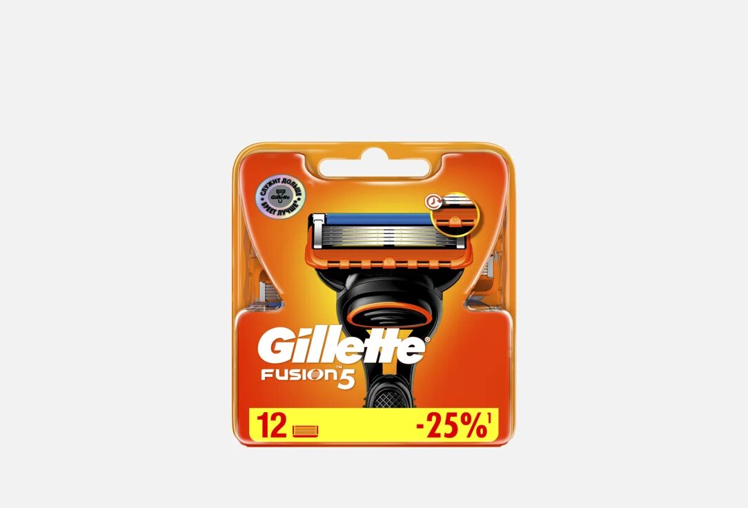 Gillette FUSION Сменные кассеты для бритья 12 шт
