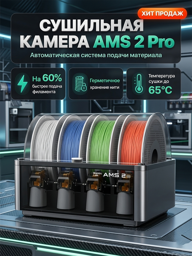 BAMBU LAB AMS 2 pro 3d-принтер Автоматическая система подачи Умная сушка