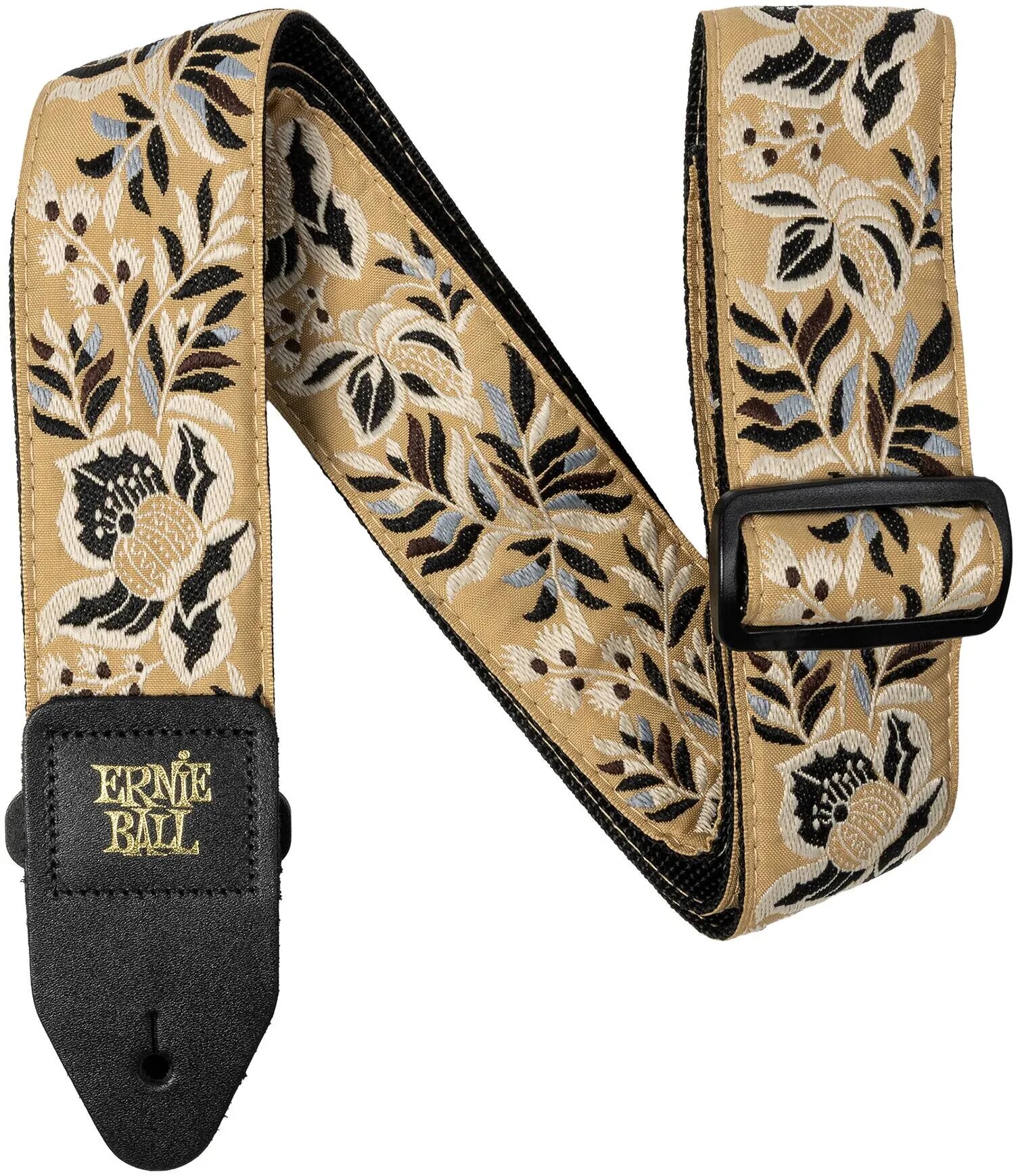 Ремень для гитары Ernie Ball 5637 Jacquard Vintage Harvest полипропилен, кожаные наконечники