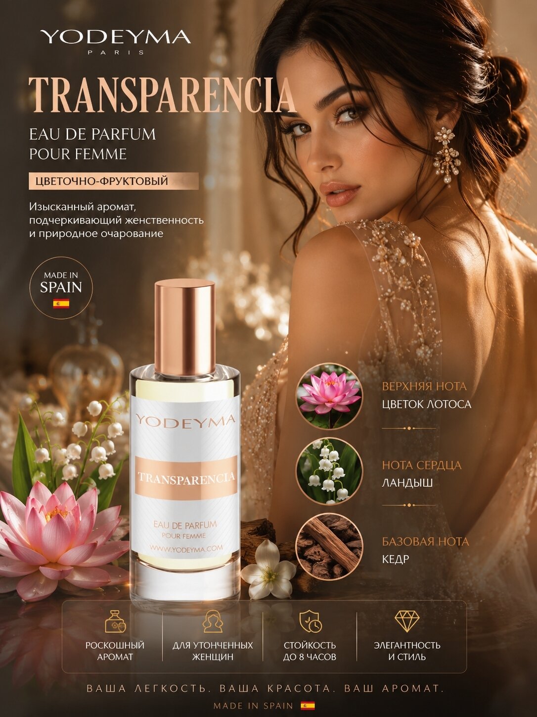 YODEYMA парфюмерная вода женская TRANSPARENCIA 15 ml
