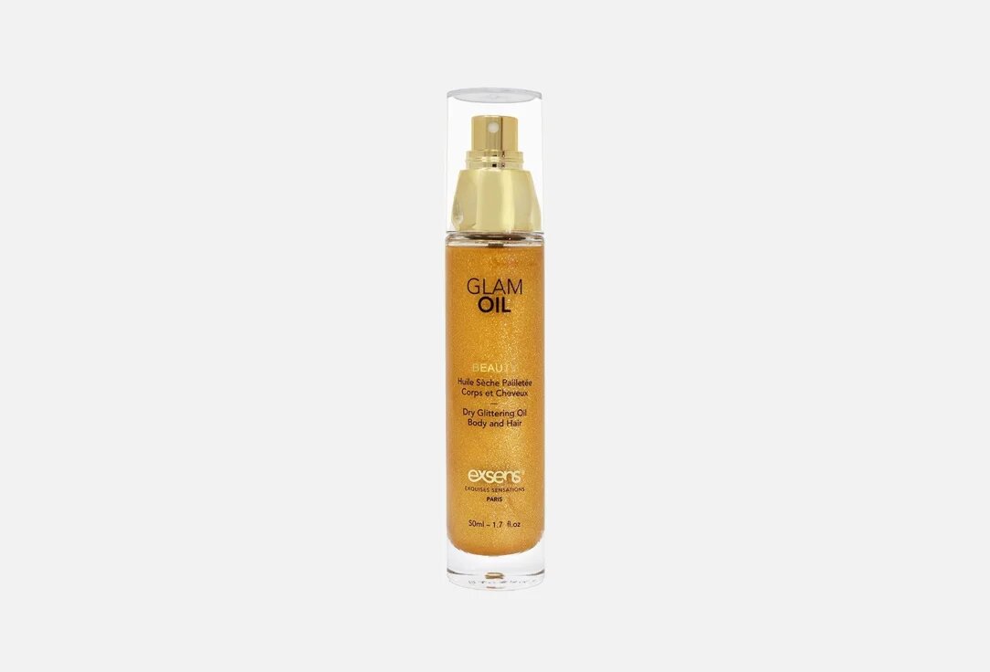 Exsens GLAM OIL Сухое масло с блеском для волос и тела 50мл