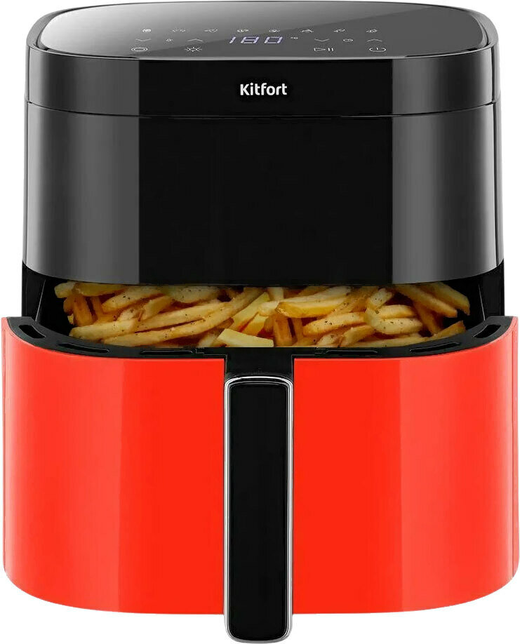 Аэрогриль Kitfort КТ-2291 5.7л 1700Вт красный/черный