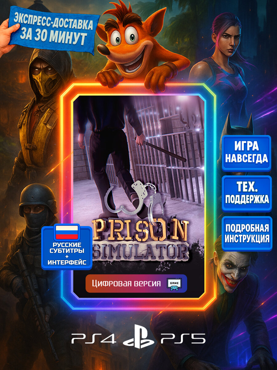 Prison Simulator PS4/PS5 | Моментальная доставка | Русские субтитры и интерфейс | Боевики