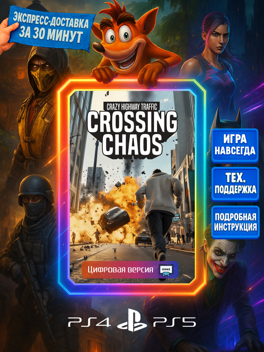 Crossing Chaos - Crazy Highway Traffic PS4/PS5 | Моментальная доставка | Английский язык | Аркада