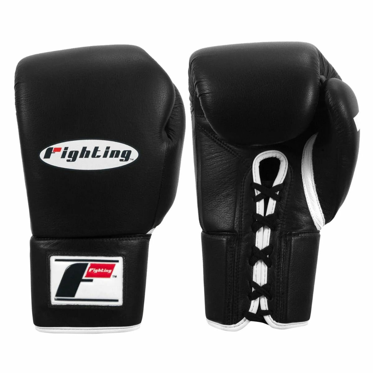 Перчатки боксерские FIGHTING Fury Professional Lace Training Boxing Gloves, 16 унций, черные