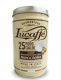 Lucaffe Nocciola ESE Pods 25 шт кофе в чалдах ароматизированный в банке