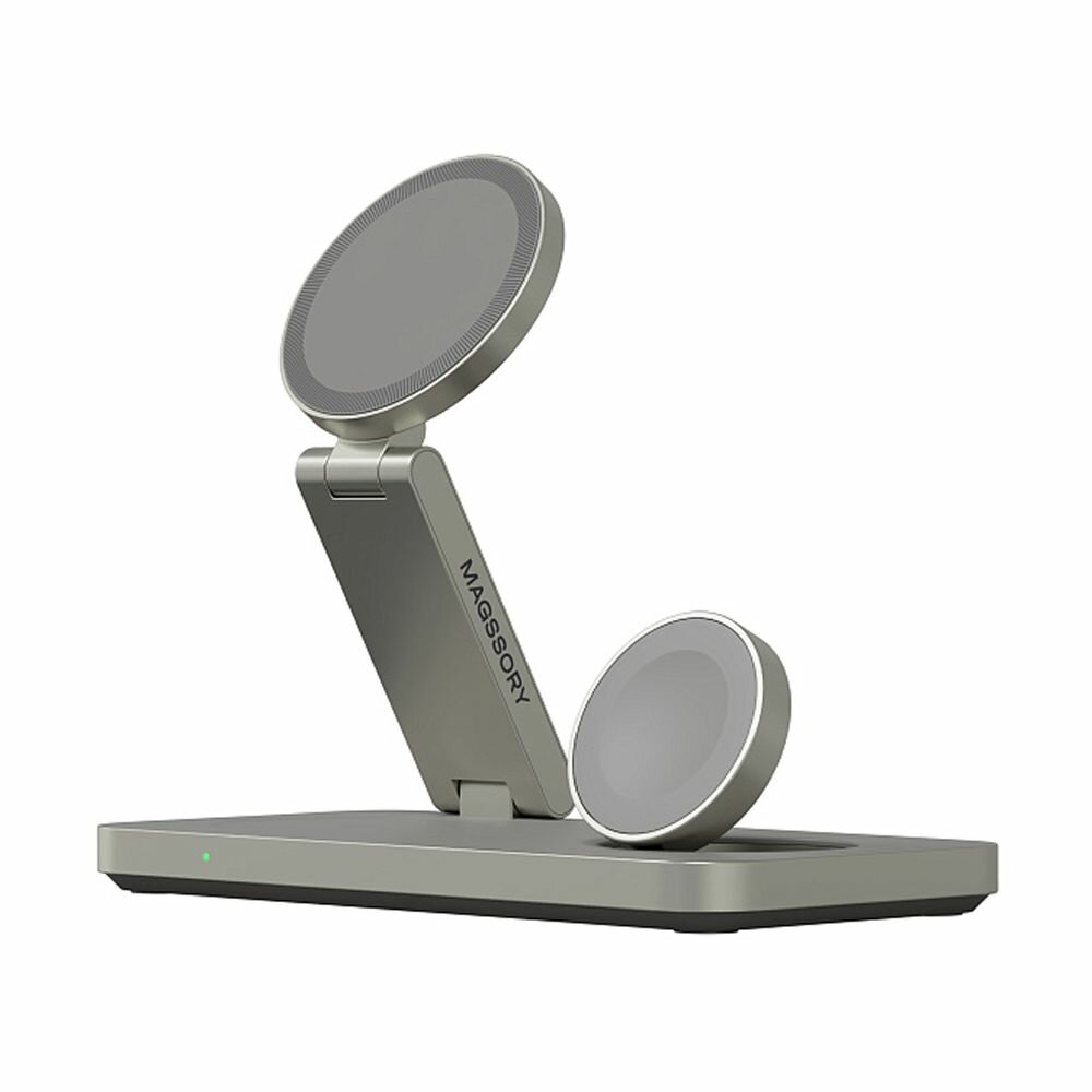 БЗУ Magssory Yoga 3в1 MagSafe/Qi2, титан