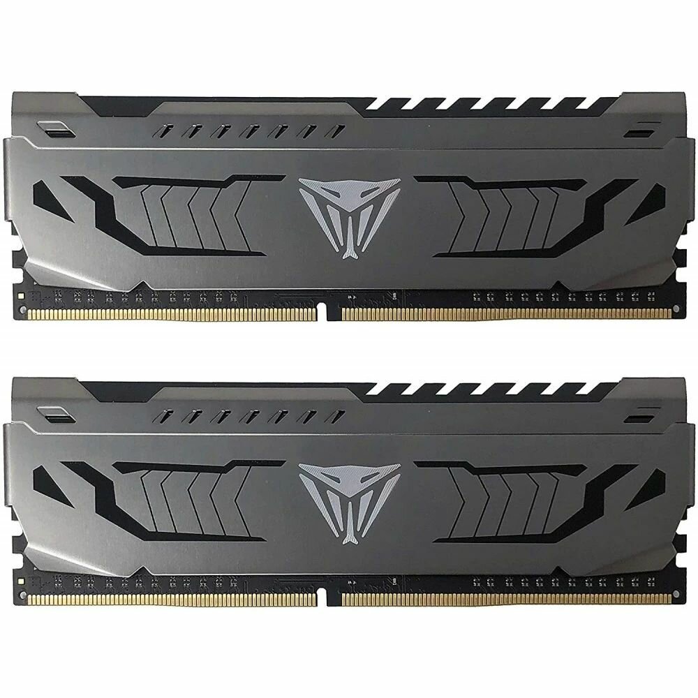 Оперативная память Patriot Viper Steel, DDR4, 64GB (2x32GB), 3200MHz, CL16, DIMM, радиатор, черный