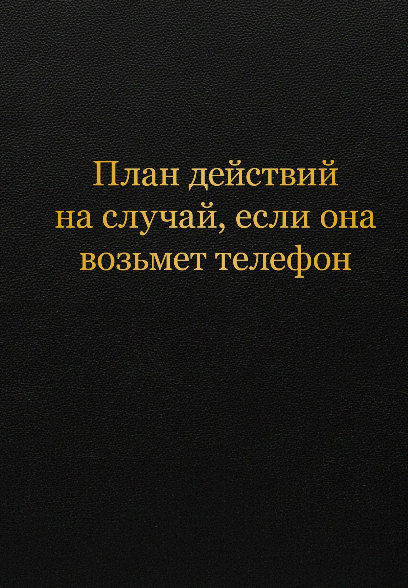Блокнот. План действий на случай, если она возьмет телефон (А5, 64 л.)