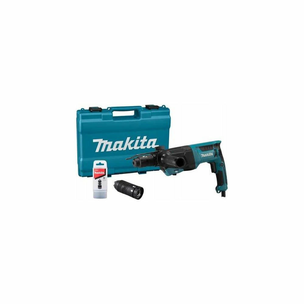 Перфоратор Makita SDS+,800Вт,26мм, огр. глубины, кейс, б/зажимной патрон HR2670FT