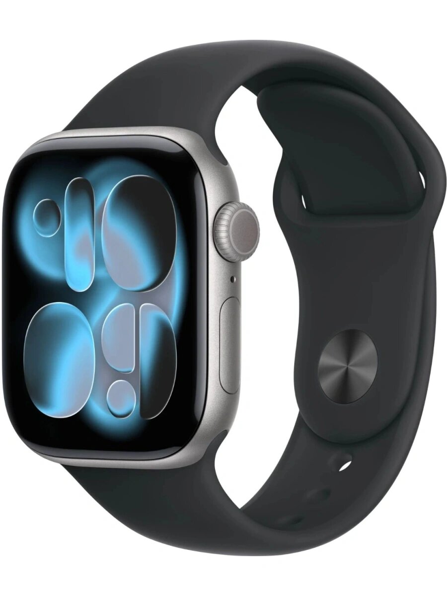 Смарт-часы Apple Watch Series 11 A3331 серый космос/черный Sport Band