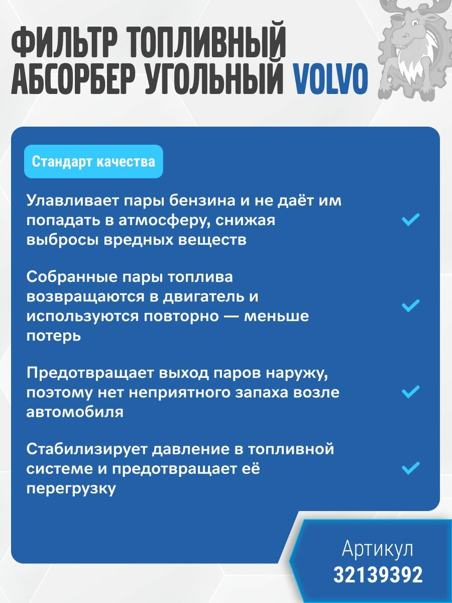 Фильтр топливный абсорбер угольный VOLVO (32139392) — фото 1