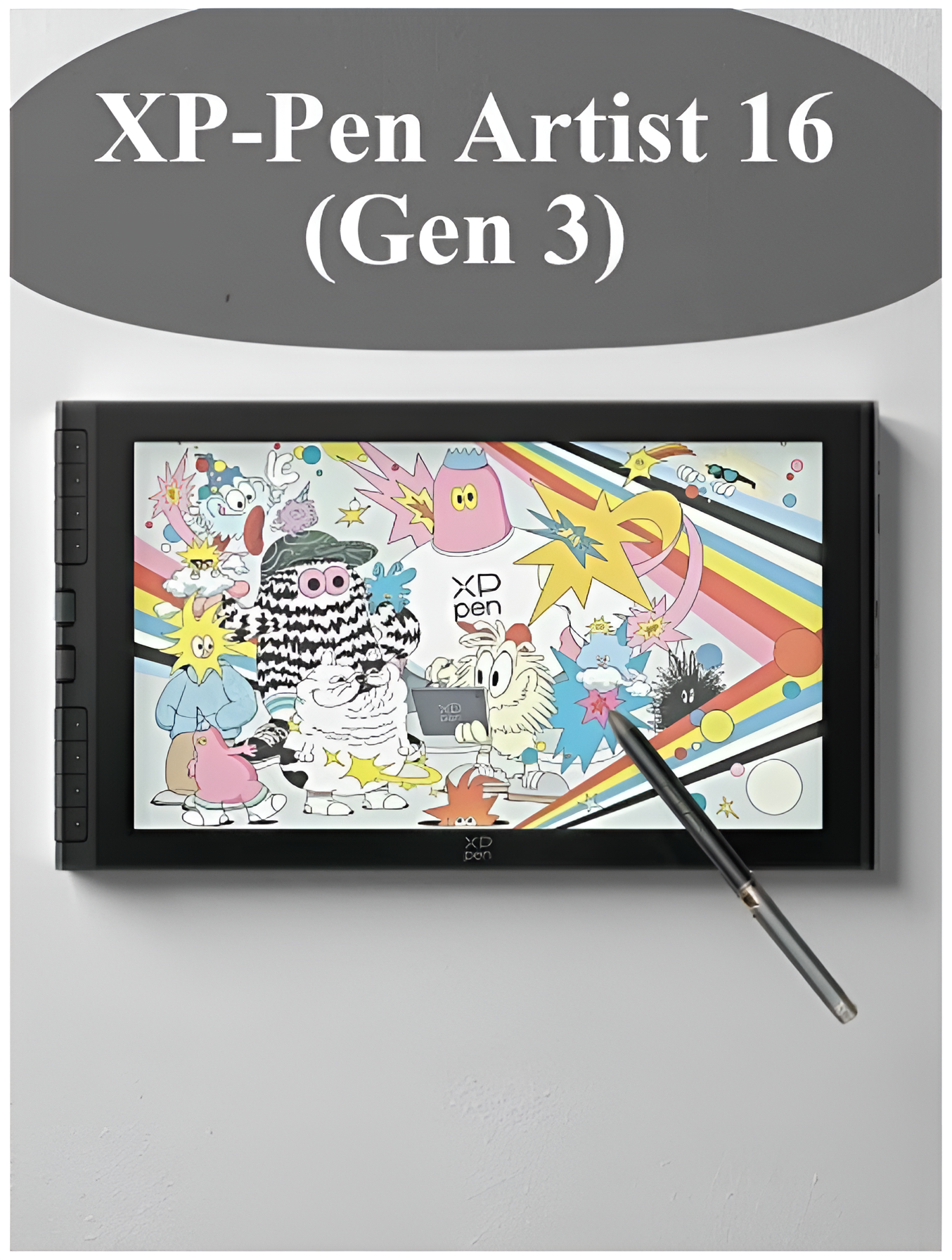 Интерактивный дисплей XP-Pen Artist 16, Gen 3, Black, 1920x1080, 5080 л/дюйм