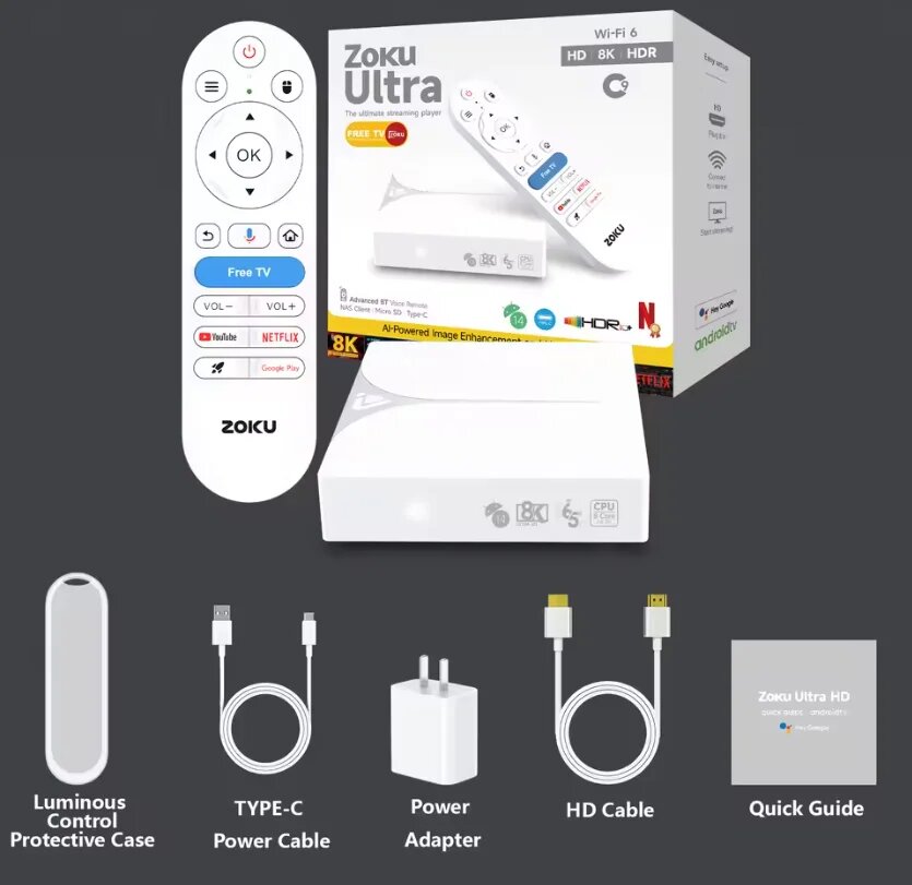BEESHI Android 14 Smart TV Box 4/32 ГБ 4K HD AU-штекер
