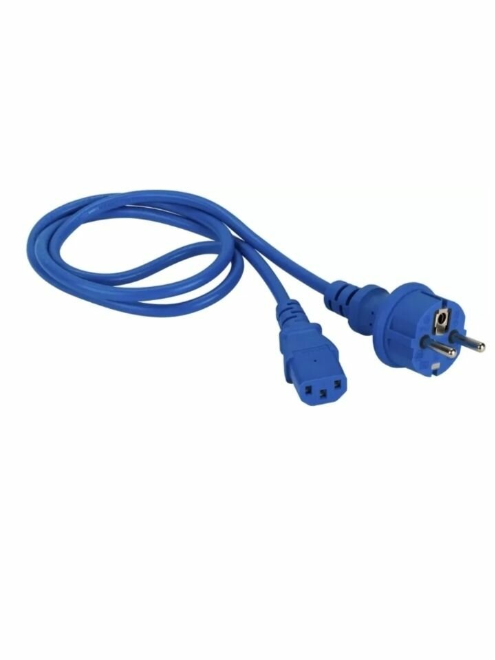 Шнур питания Lanmaster C13-Schuko проводник:3x0.75мм2 0.5м 220В 10А синий (LAN-PP13/SH-0.5-BL)
