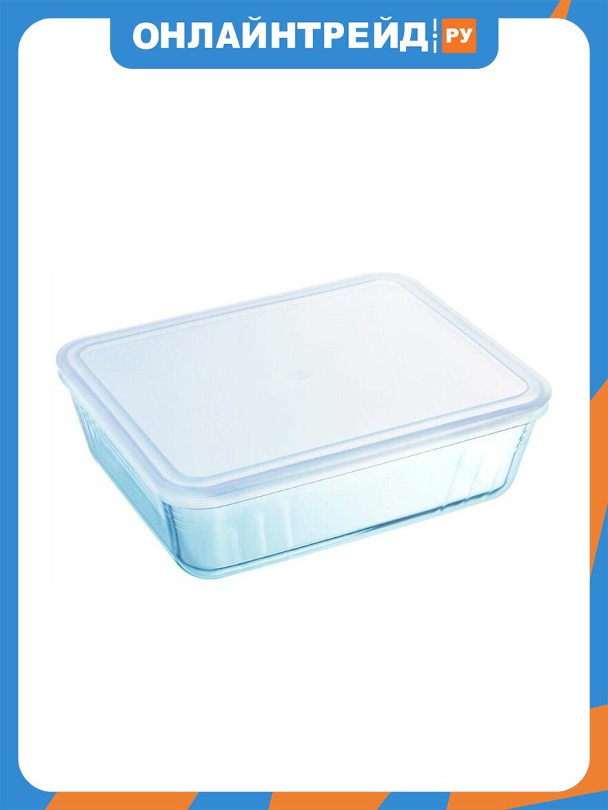 Блюдо Pyrex для запекания и выпечки с крышкой DAILY 25x20x7.5см прямоугольное (343B000/D)