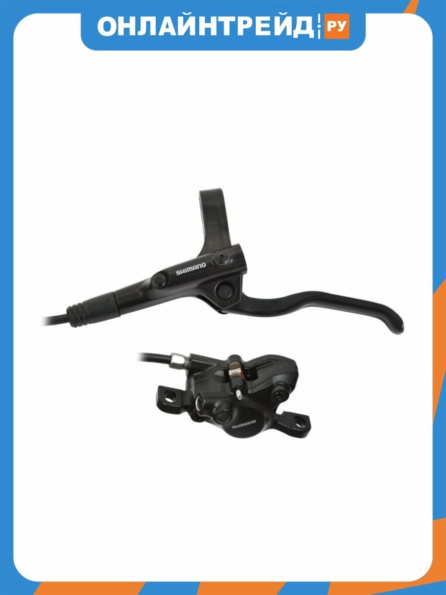 Тормоз дисковый Shimano MT200, BL/BR, левый/передний, полимерные колодки, 1000мм, черный